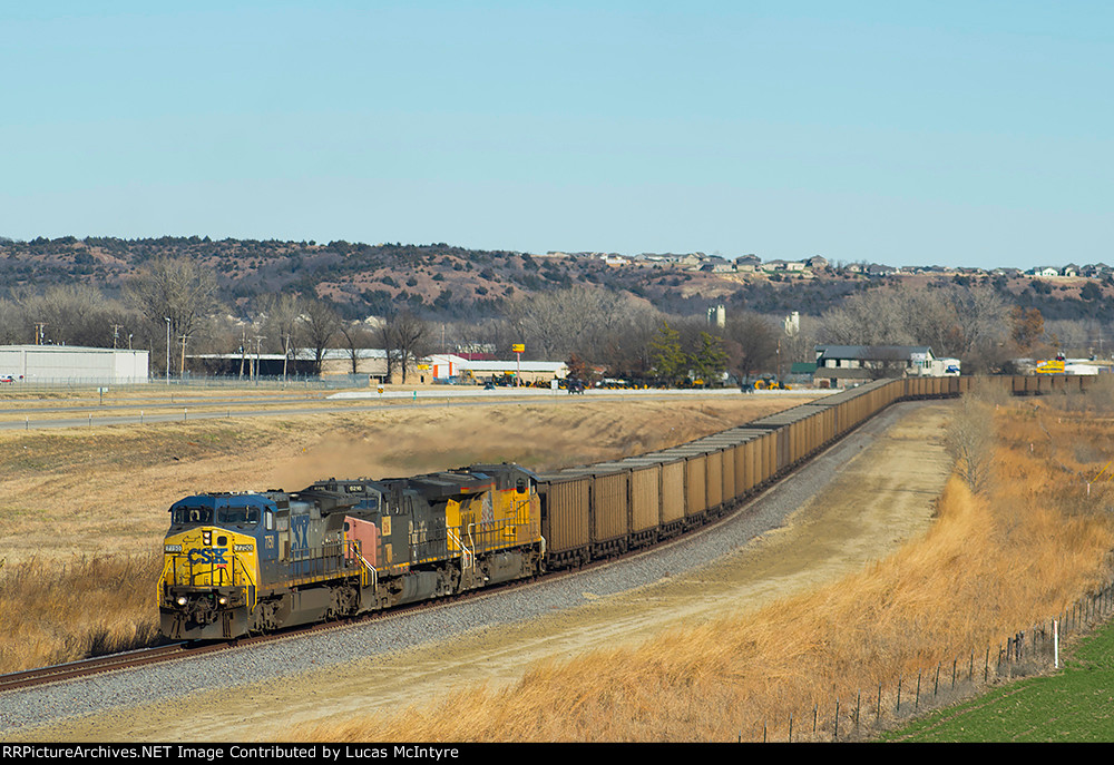 CSXT 7750 westbound UP empty coal train